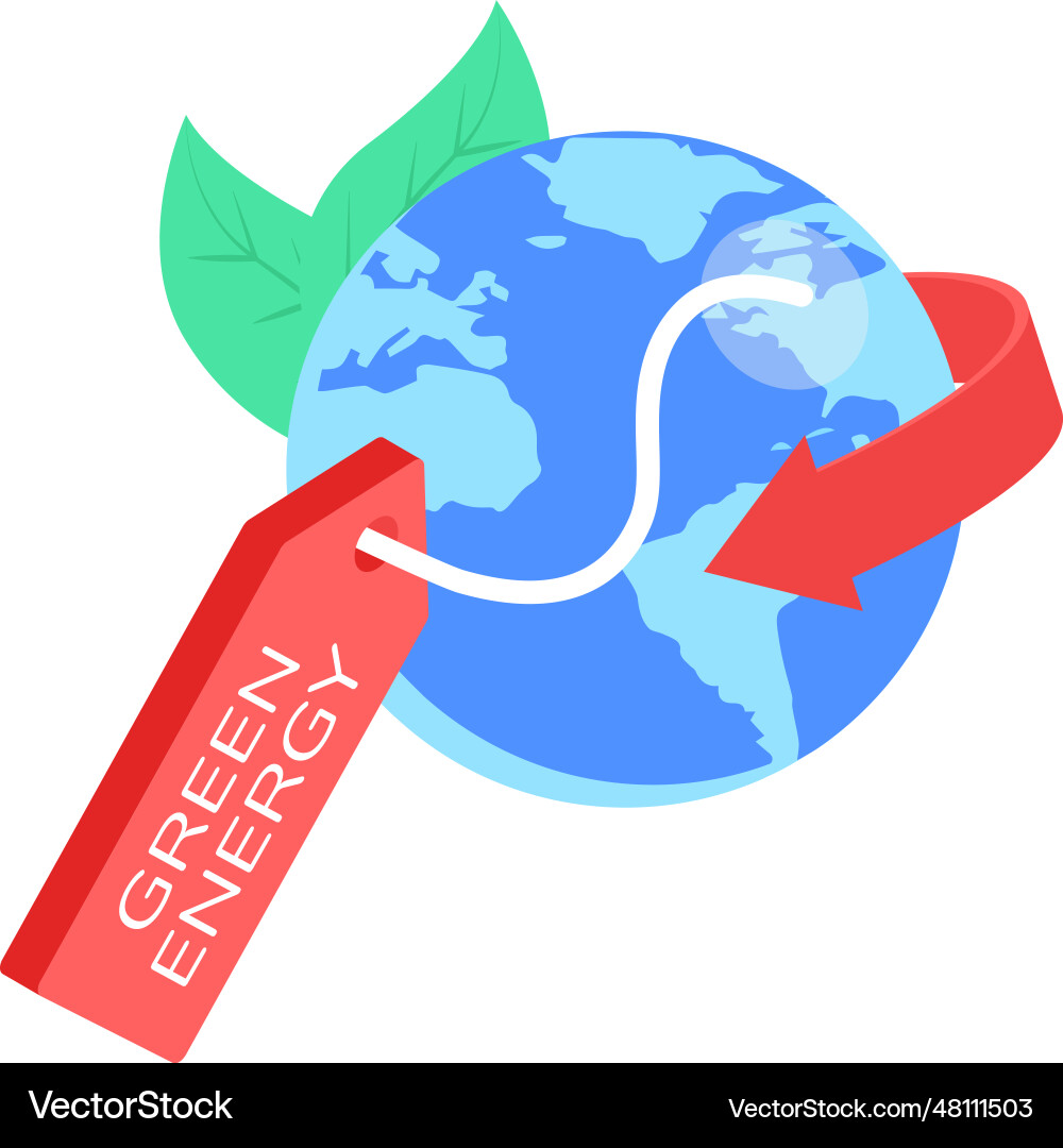 An isometric icon of global environment Royalty Free Vector