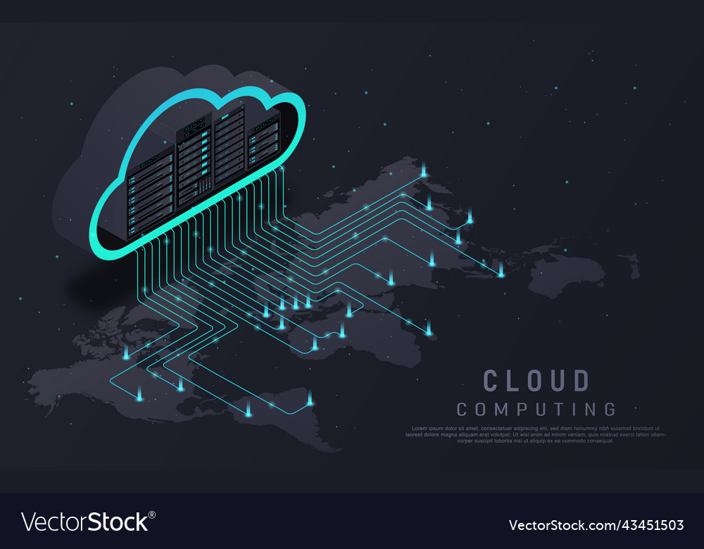 Cloud computing concept Royalty Free Vector Image