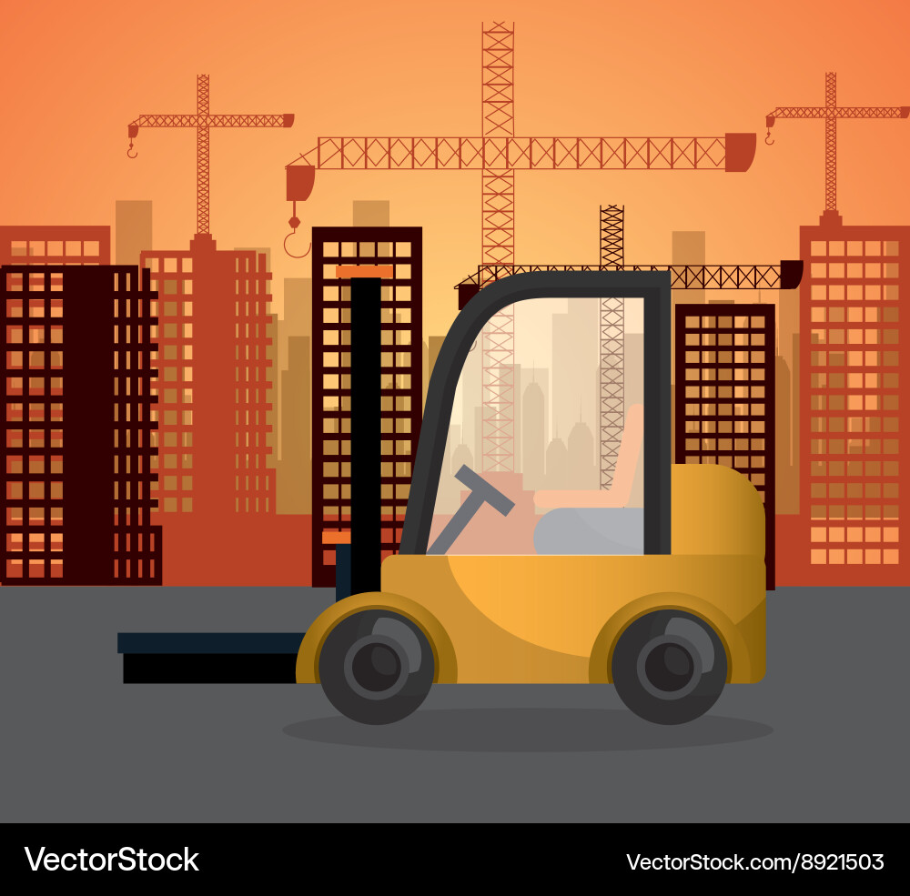 Construction machinery design Royalty Free Vector Image