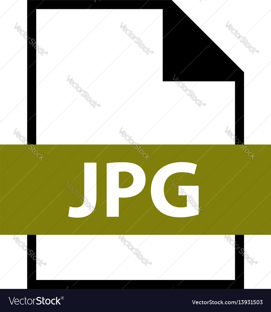 File Name Extension Jpg Type Royalty Free Vector Image
