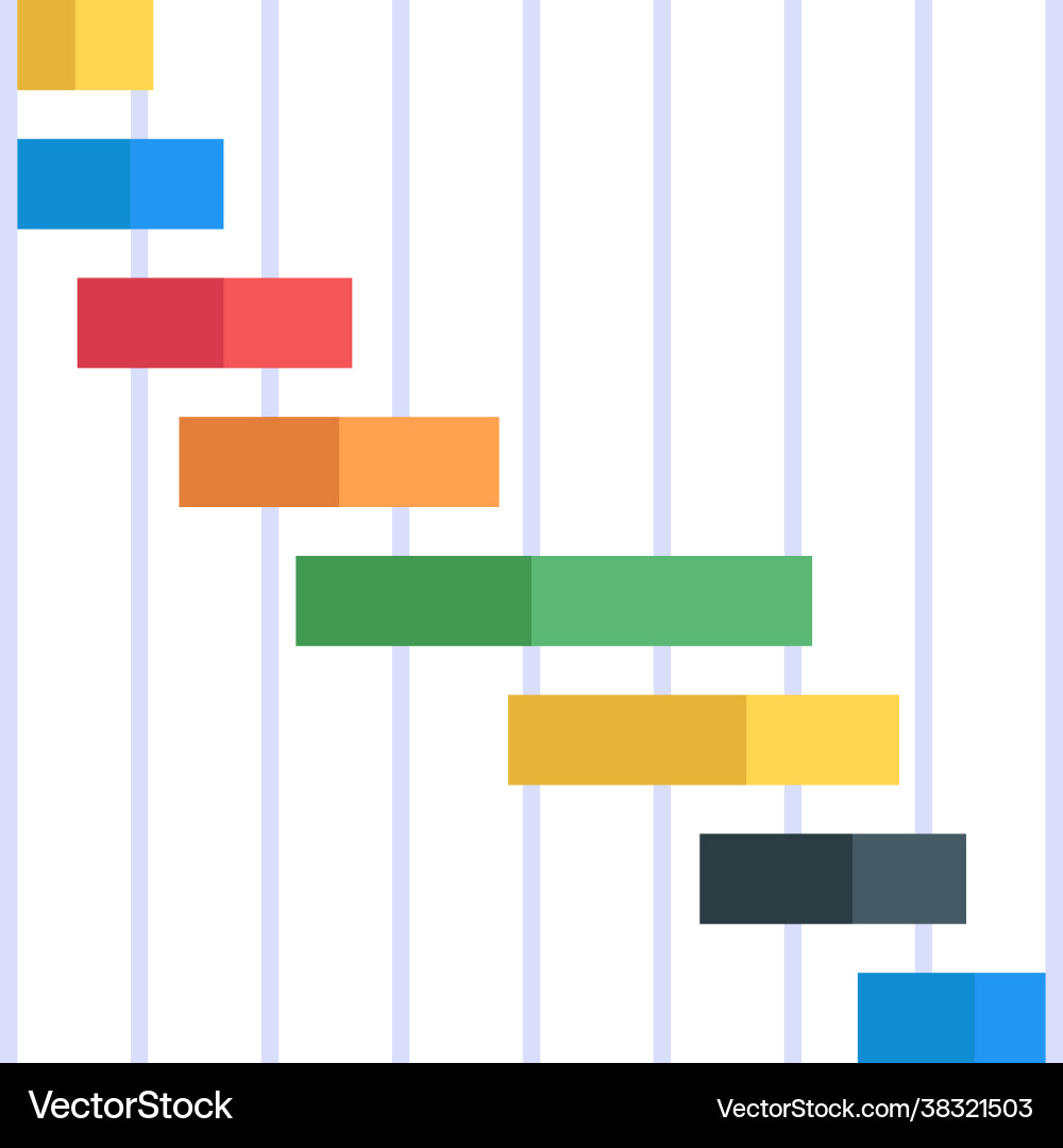 Gantt plot chart Royalty Free Vector Image - VectorStock