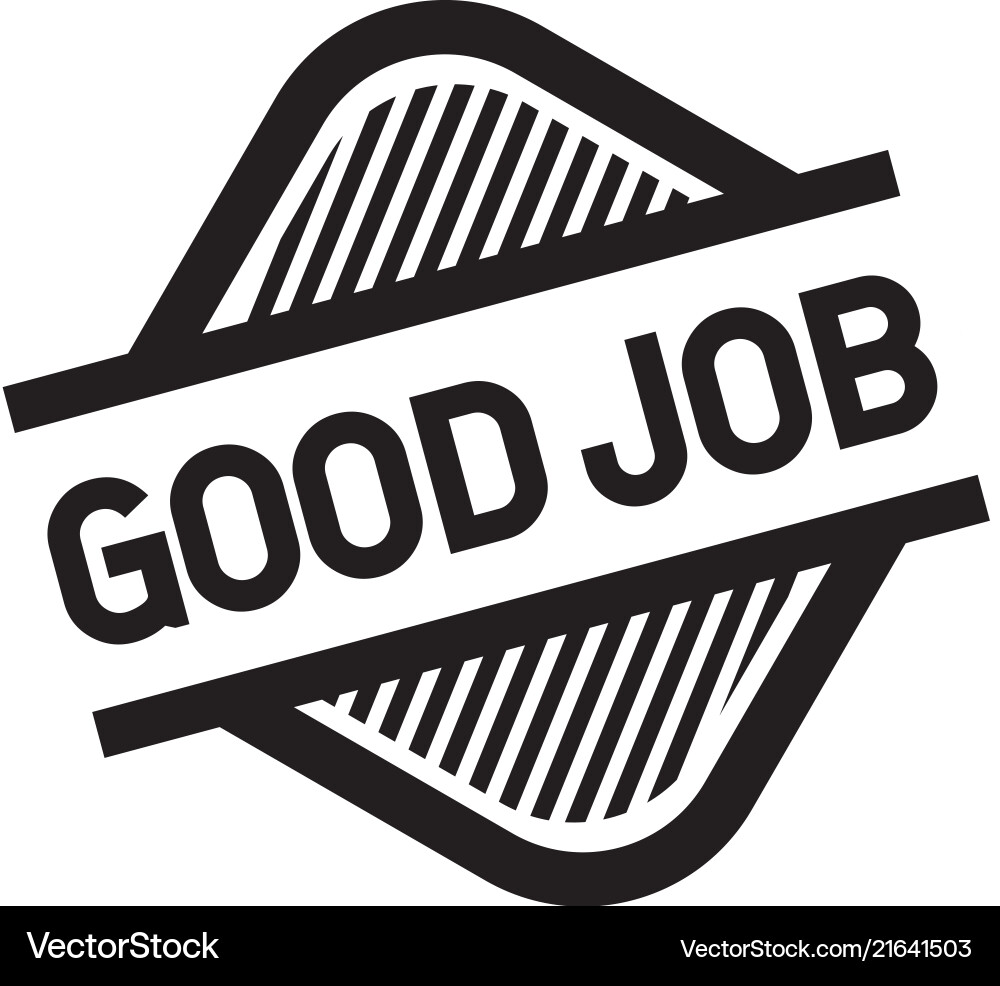 Good job stamp on white Royalty Free Vector Image