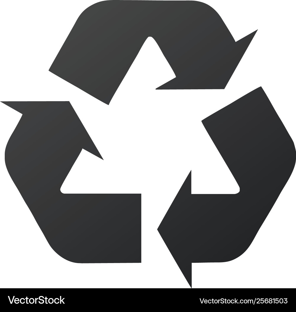 Recycle sign three arrow triangle icon reuse or Vector Image