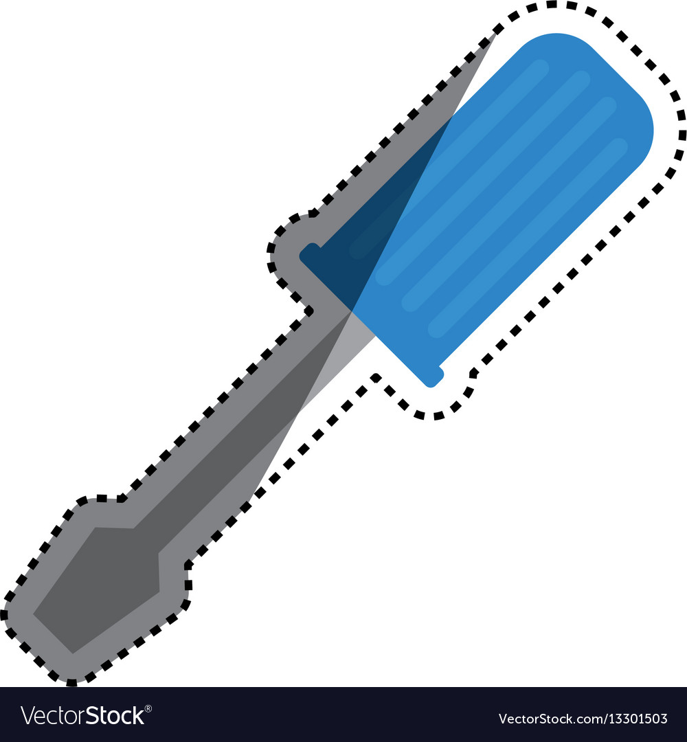 Screwdriver construction tool Royalty Free Vector Image