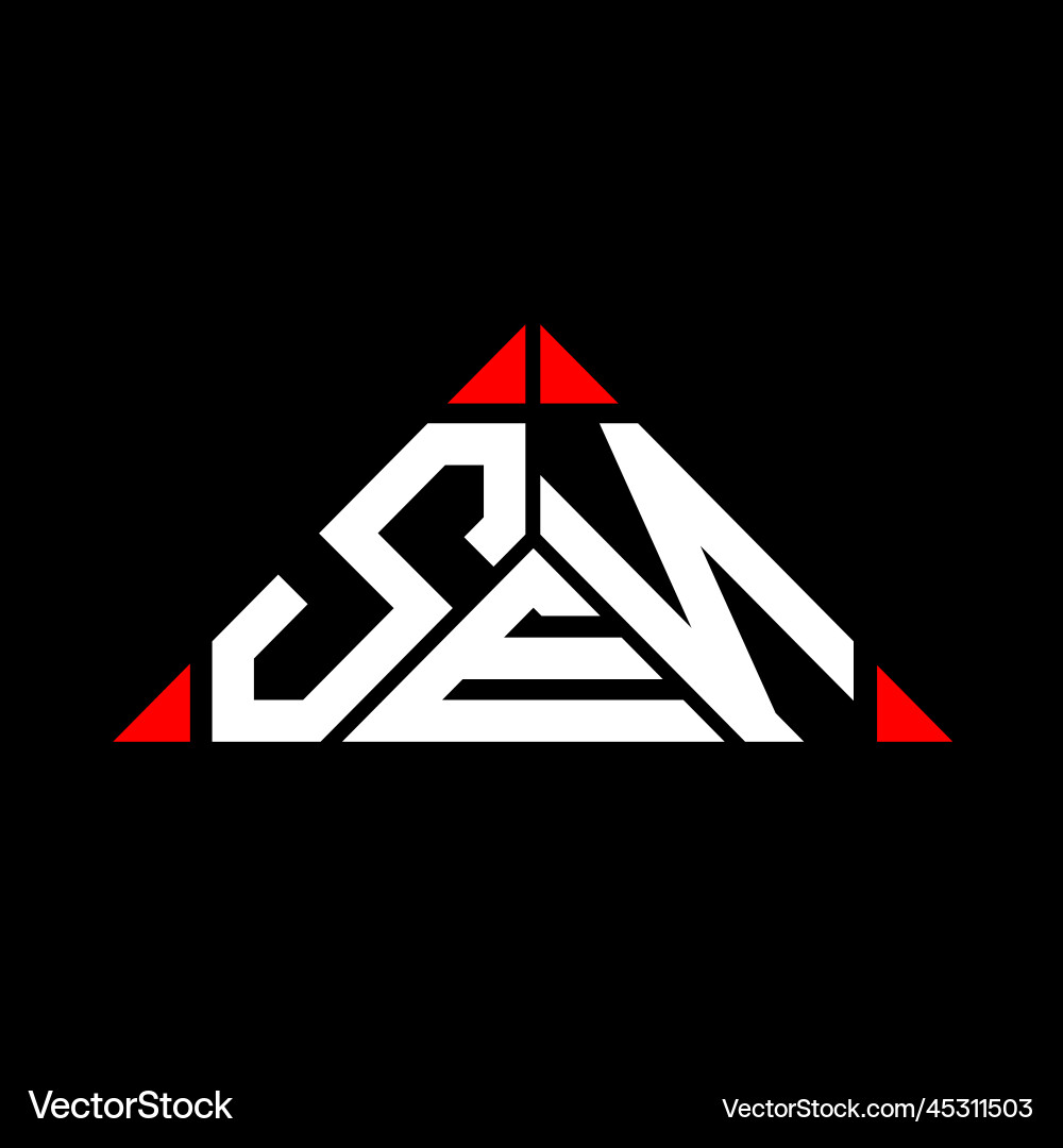 Sen letter logo creative design with graphic Vector Image