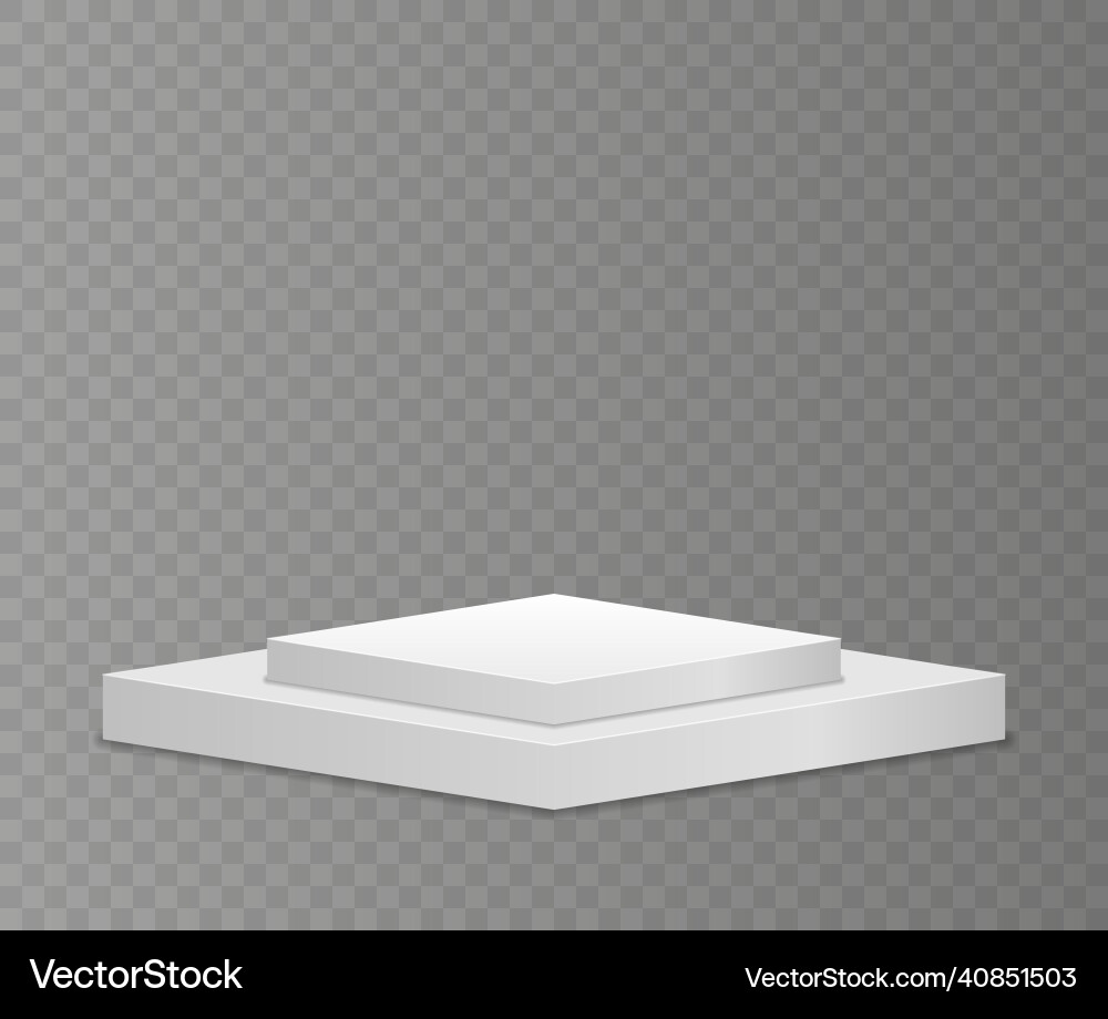 White podium or platform for award ceremony Vector Image