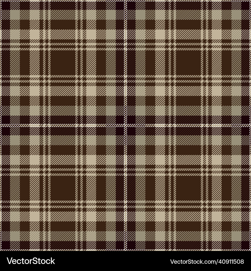Brown beige tartan plaid pattern fabric swatch Vector Image