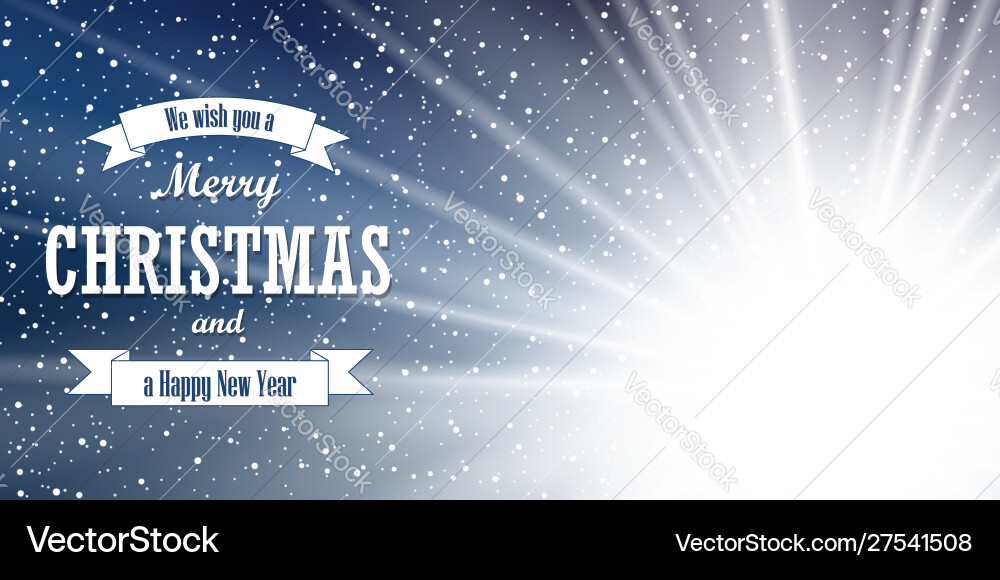 Christmas blue background merry happy Royalty Free Vector