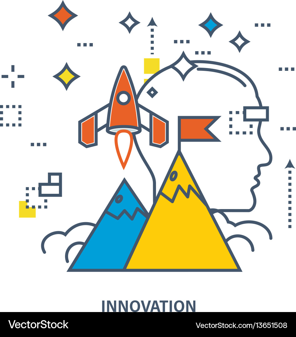Concept start up business and innovation Vector Image