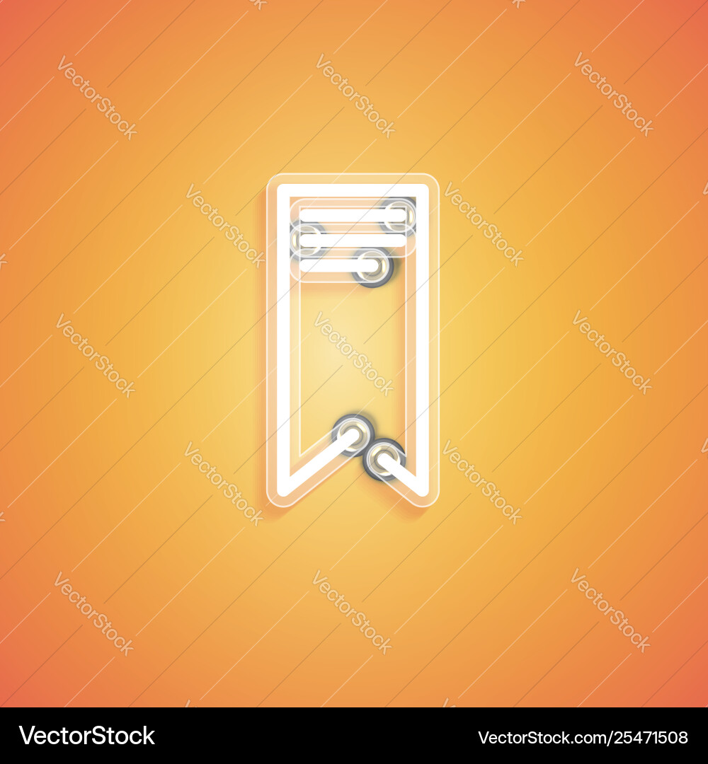 Glowing realistic neon icon for web Royalty Free Vector