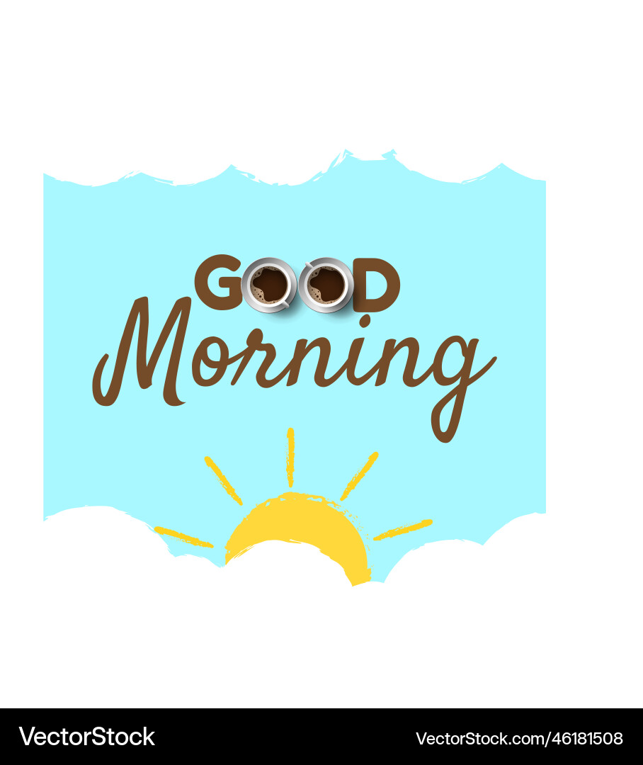 Good morning design with sky cloud sun Royalty Free Vector