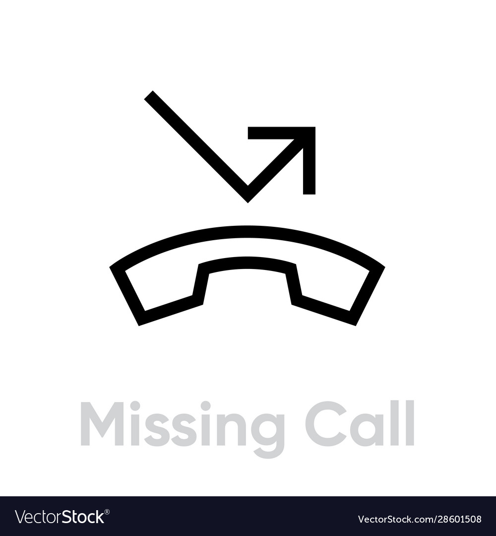 Missing call icon Royalty Free Vector Image - VectorStock