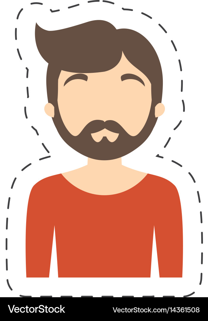 Portrait character man male Royalty Free Vector Image