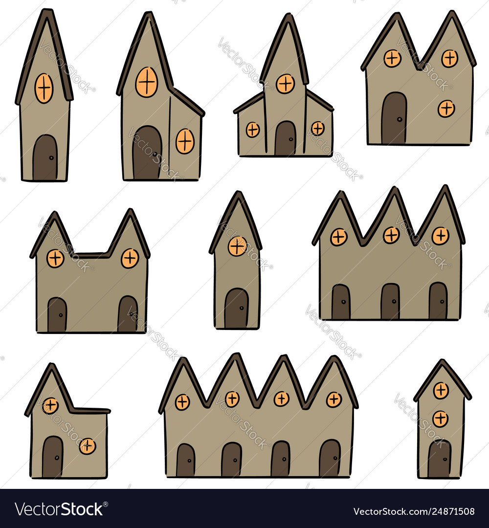 Set building Royalty Free Vector Image - VectorStock