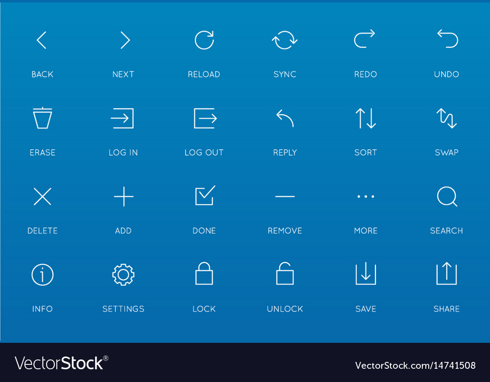 System user interface ui icon set high quality Vector Image