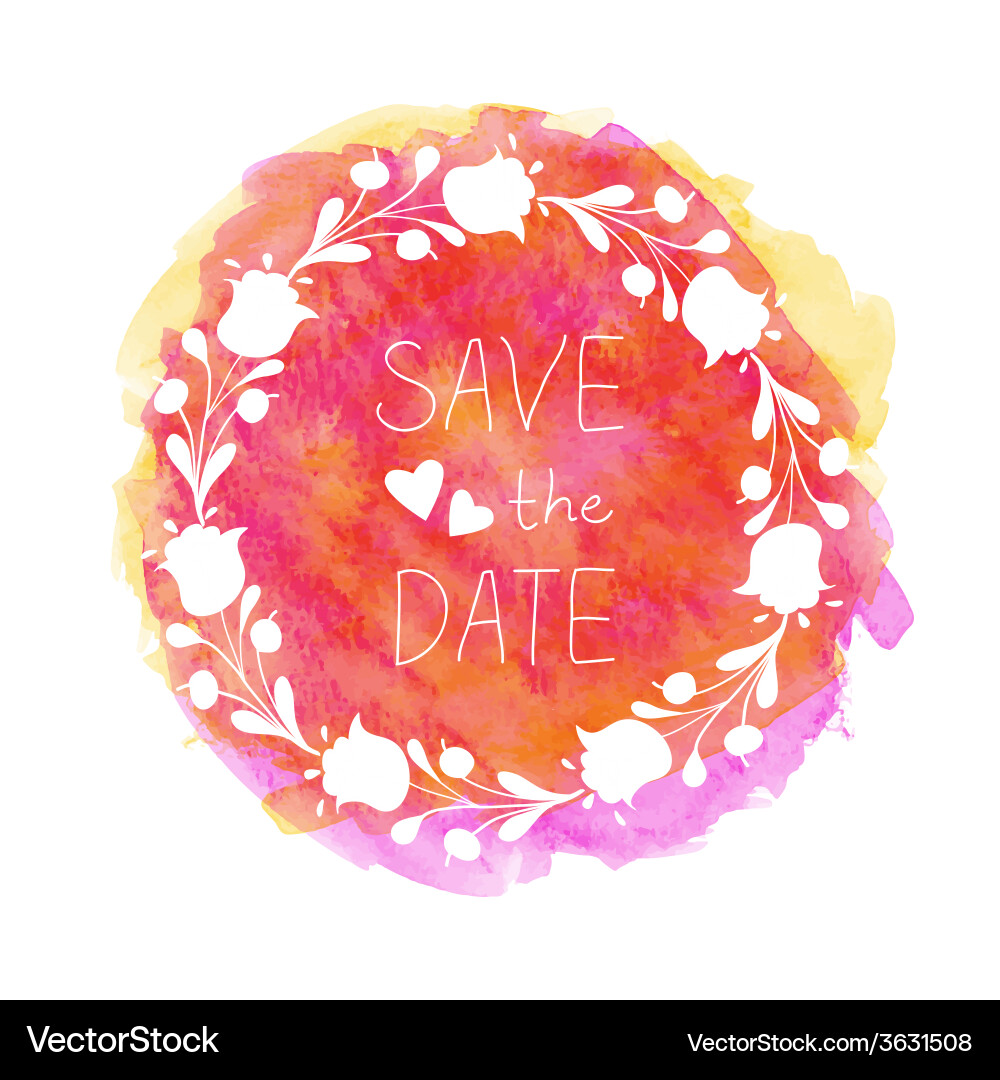 Watercolor flower banner Royalty Free Vector Image