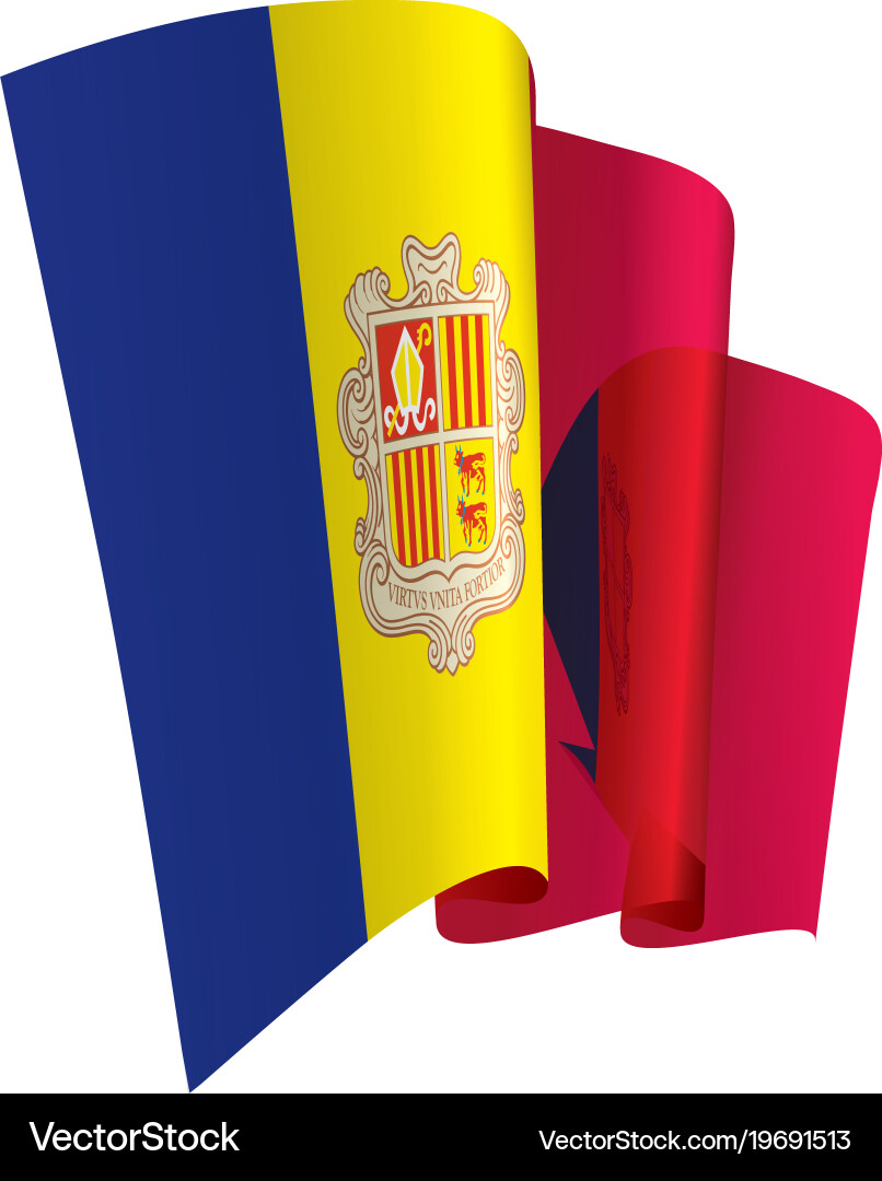 Andora flag Royalty Free Vector Image - VectorStock