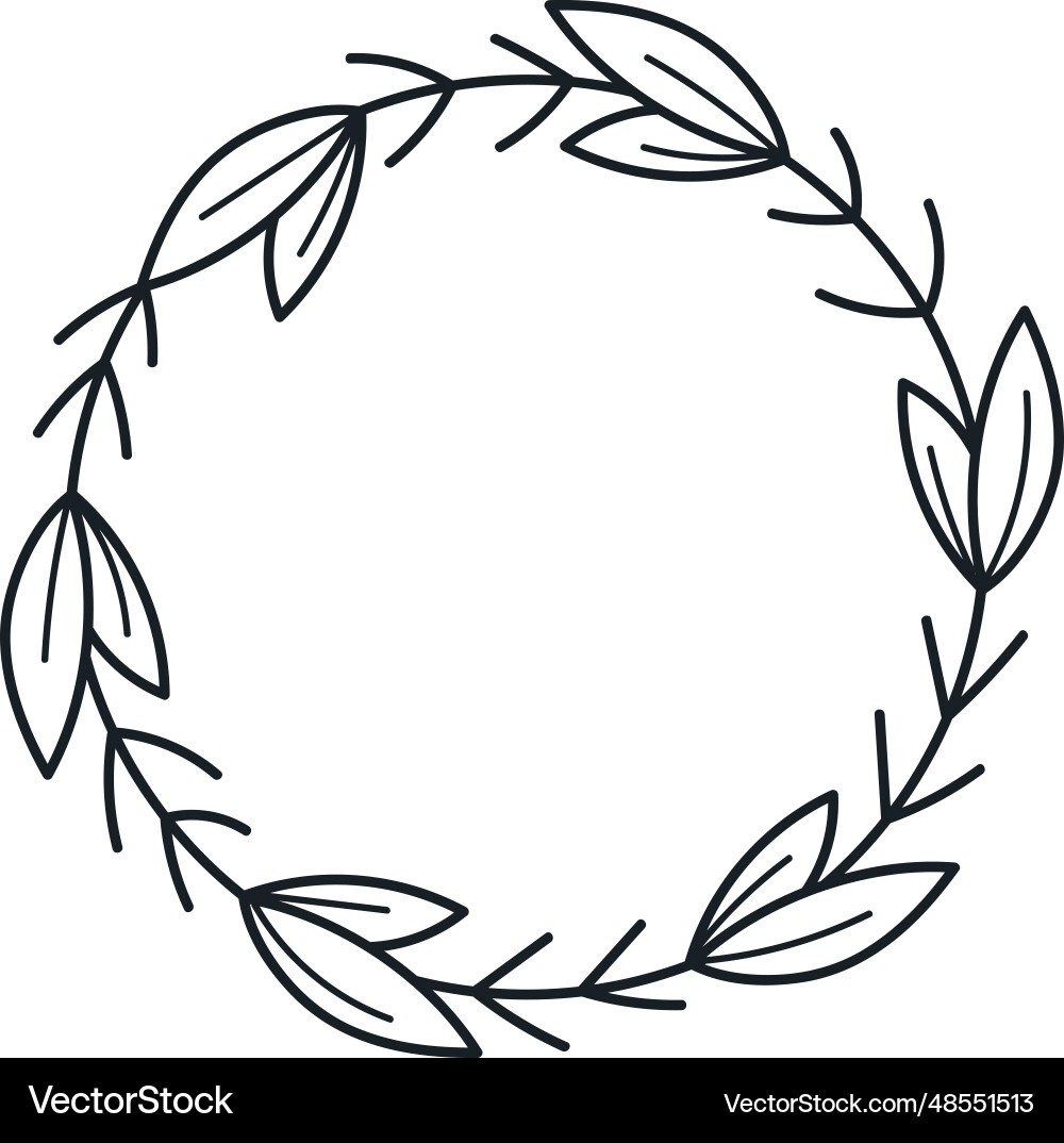 Christmas floral circle wreath Royalty Free Vector Image