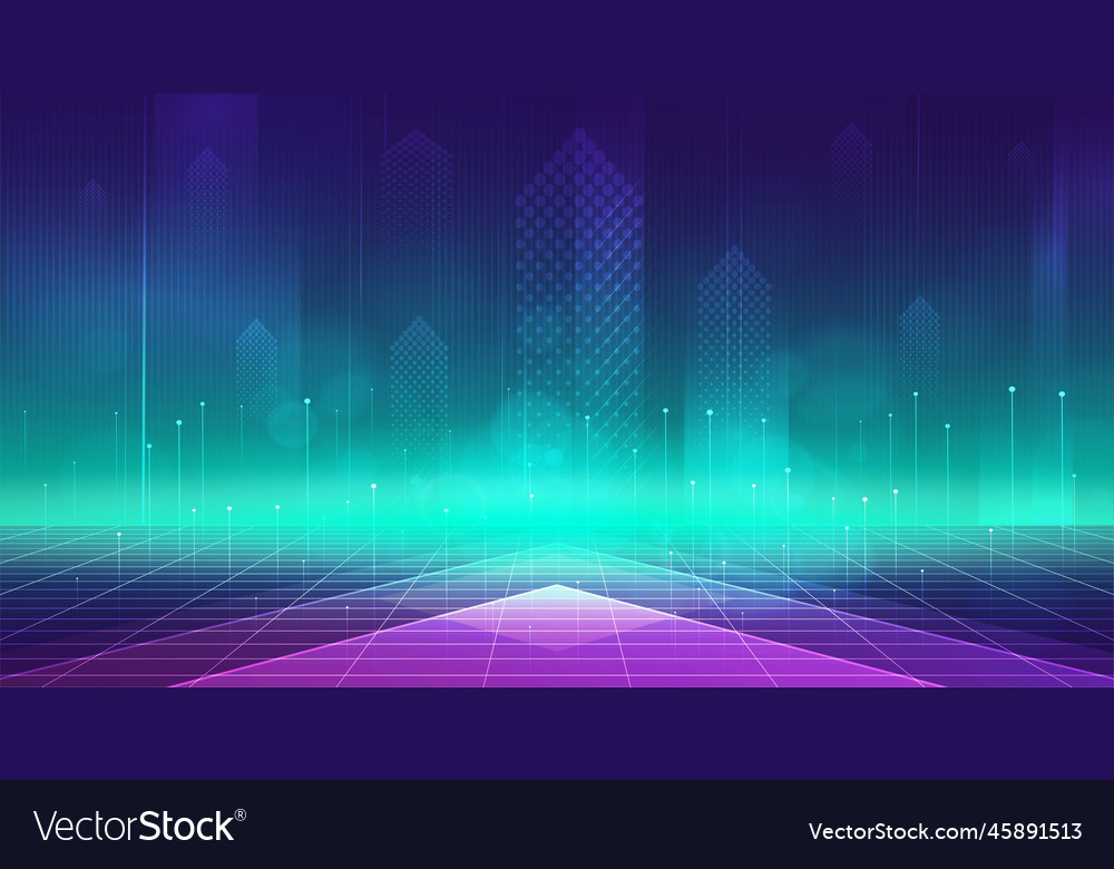 Digital technology internet network connection ai Vector Image