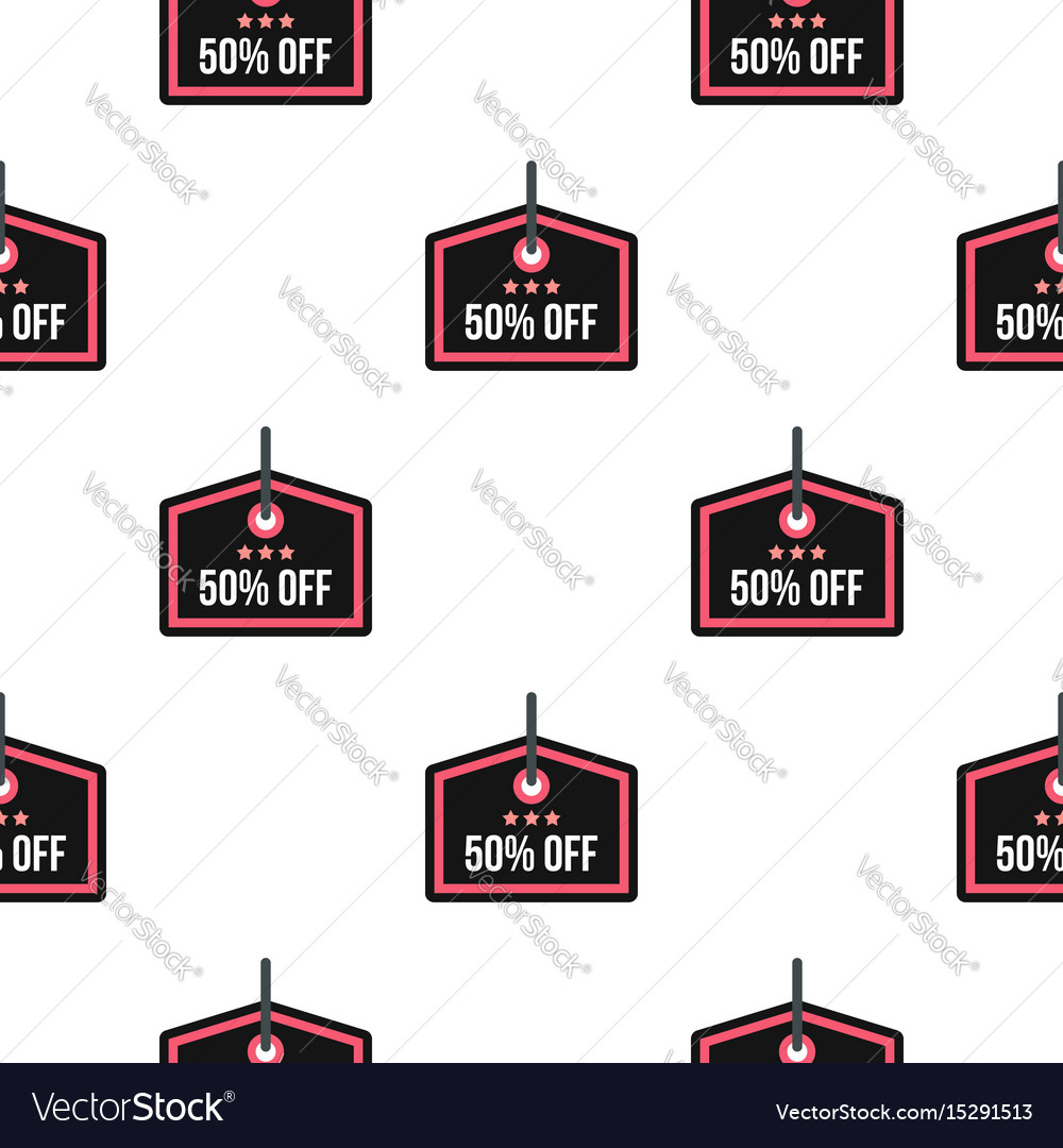 Discount tag pattern flat Royalty Free Vector Image