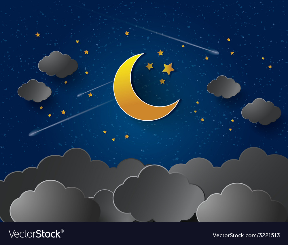 Half moon Royalty Free Vector Image - VectorStock