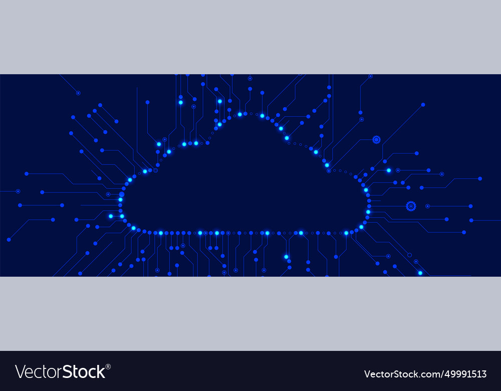 Modern cloud technology integrated digital web Vector Image