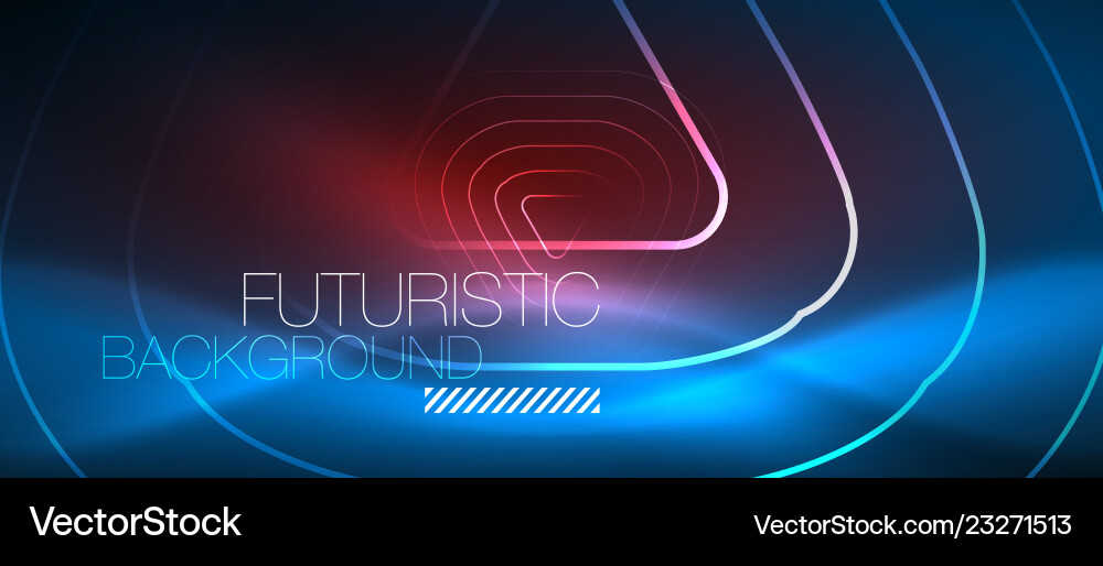 Neon glowing techno lines hi-tech futuristic Vector Image