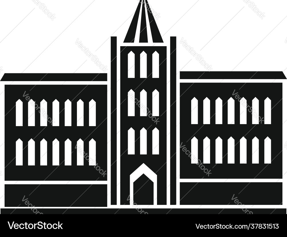 Parliament building icon simple style Royalty Free Vector