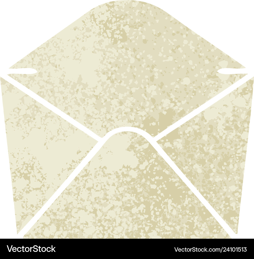 Quirky retro style cartoon envelope Royalty Free Vector