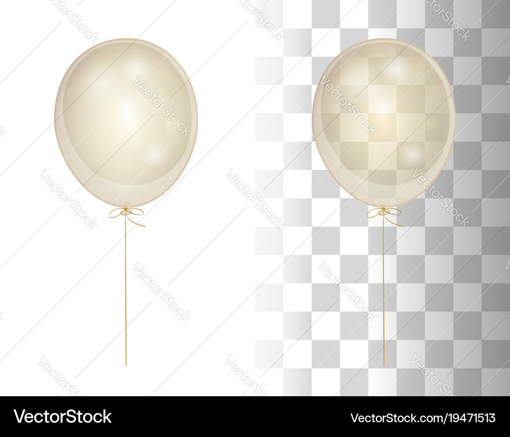 Realistic white shine transparent balloon Vector Image