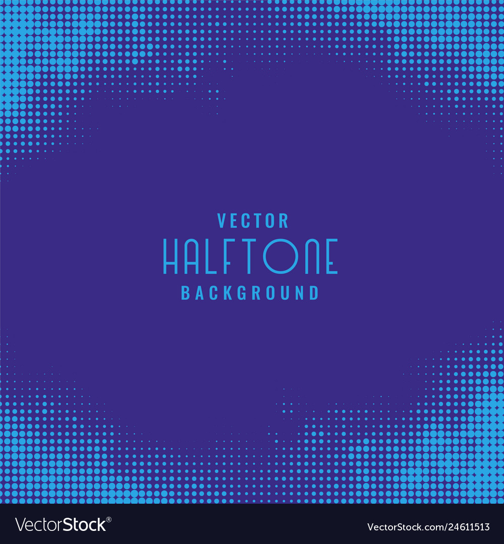 Stylish blue halftone pattern texture background Vector Image