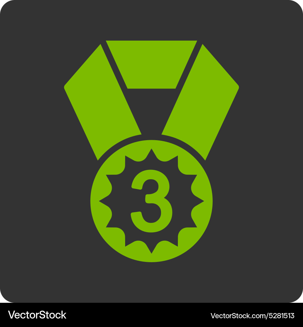 Third place icon from award buttons overcolor set Vector Image