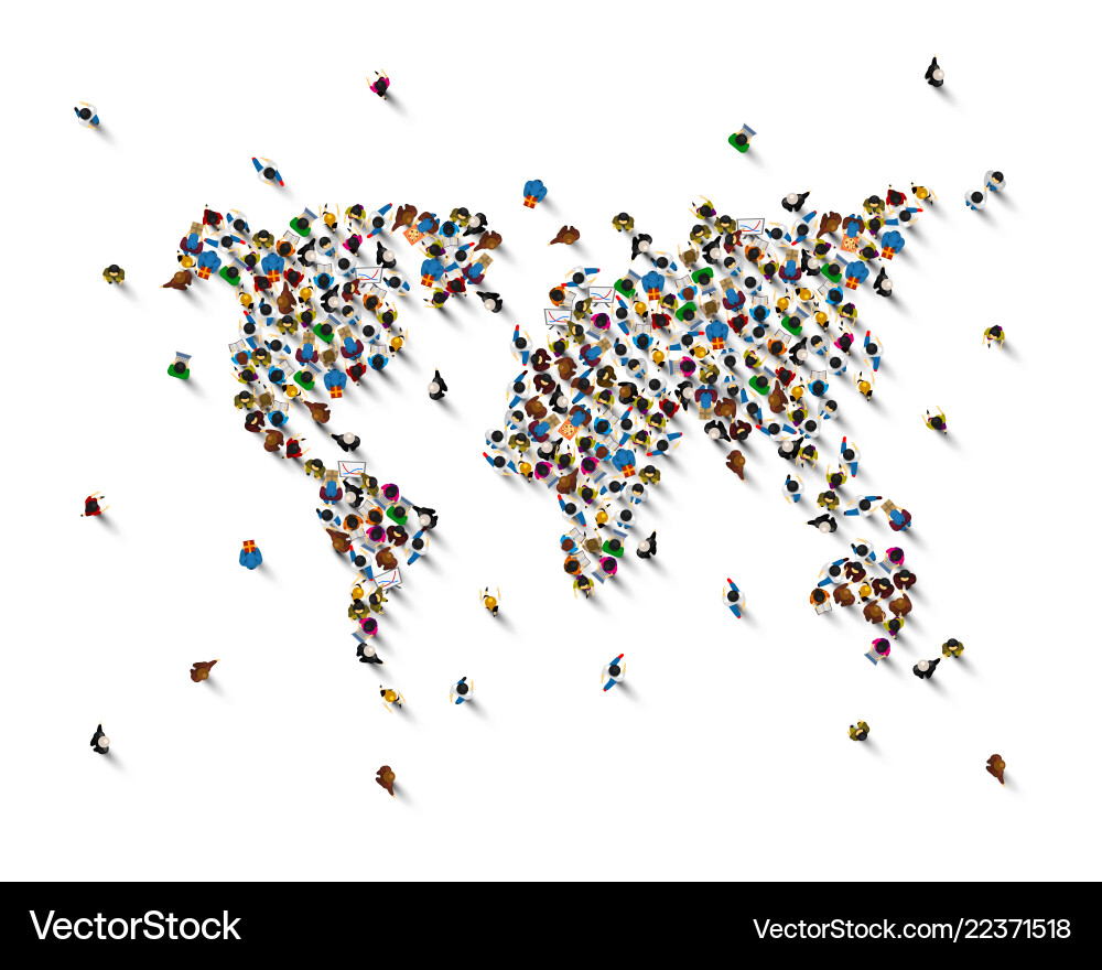 Crowd of people Royalty Free Vector Image - VectorStock