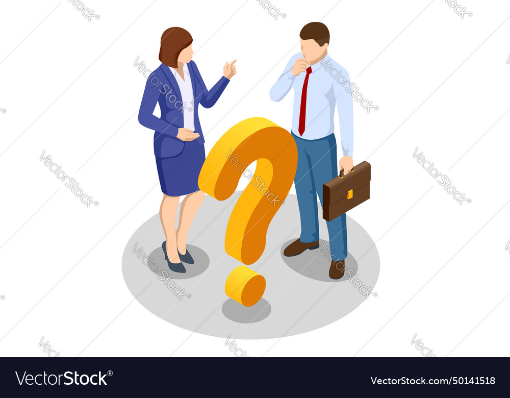 Isometric question marks message box Royalty Free Vector Isometric question marks message box Royalty Free Vector