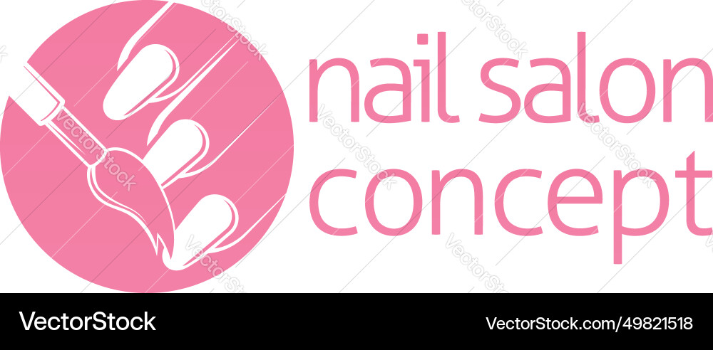 Nail salon or bar concept Royalty Free Vector Image