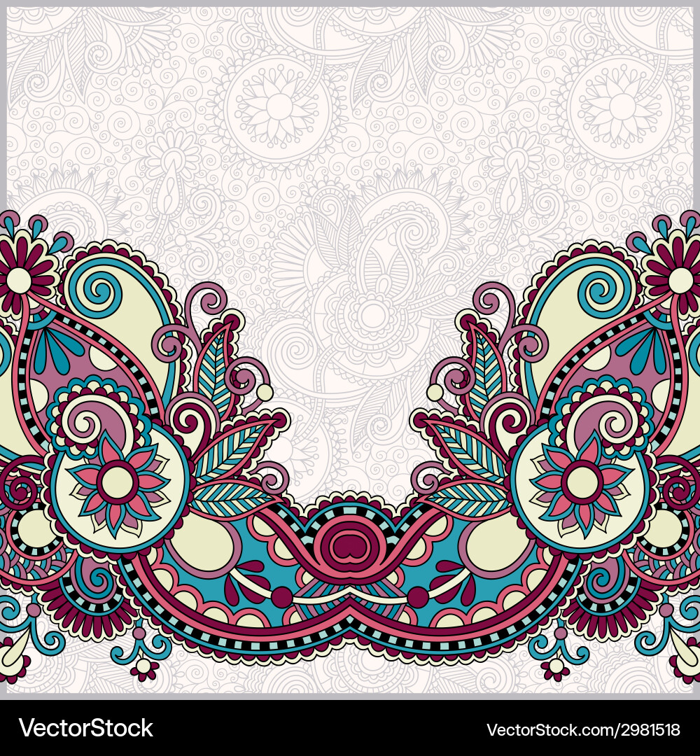 Ornate card announcement Royalty Free Vector Image