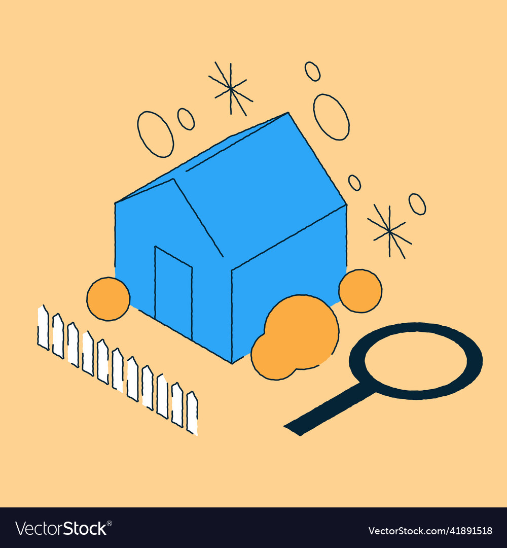 Real estate searching isometric Royalty Free Vector Image Real estate searching isometric Royalty Free Vector Image