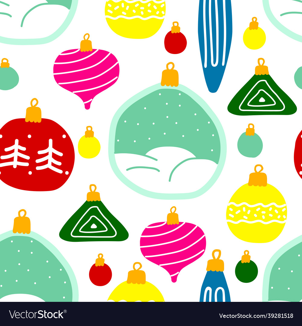 Seamless new year pattern Royalty Free Vector Image
