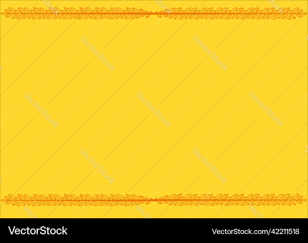 Yellow background with leaves autumn Royalty Free Vector