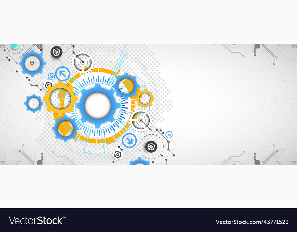 Abstract technology concept high computer color Vector Image
