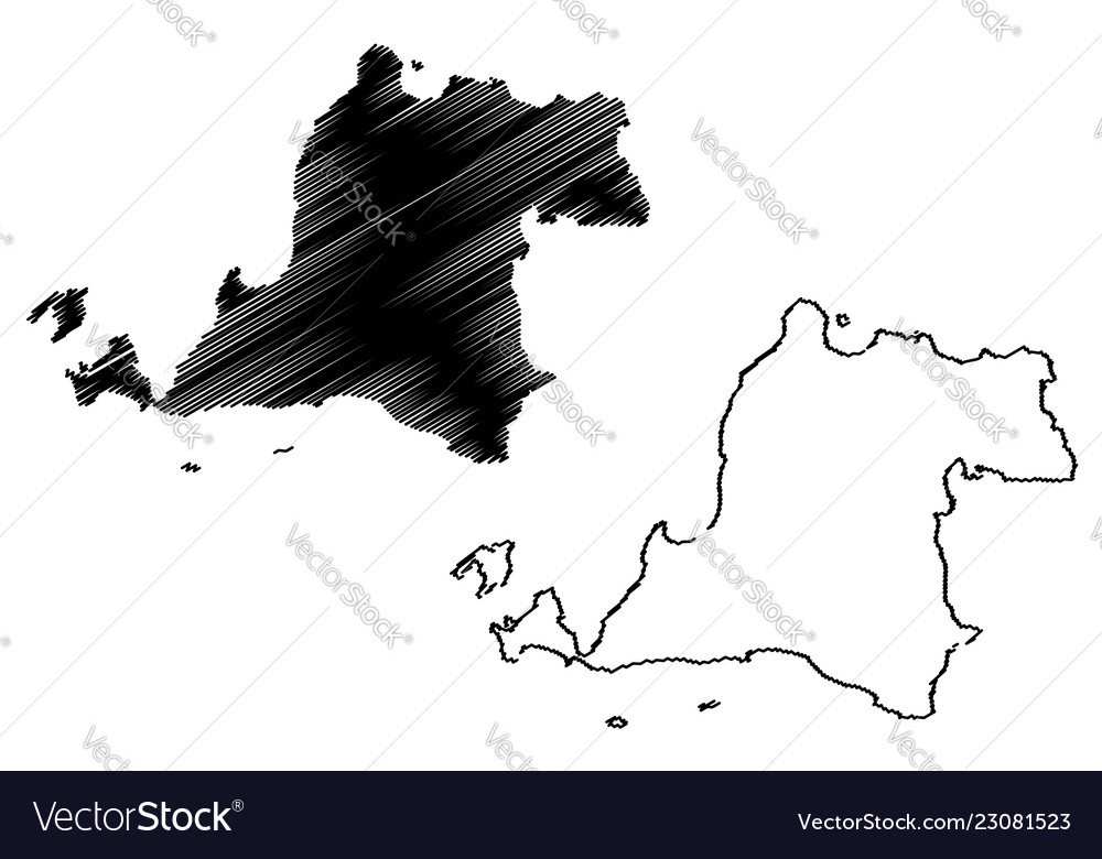 Banten map Royalty Free Vector Image - VectorStock