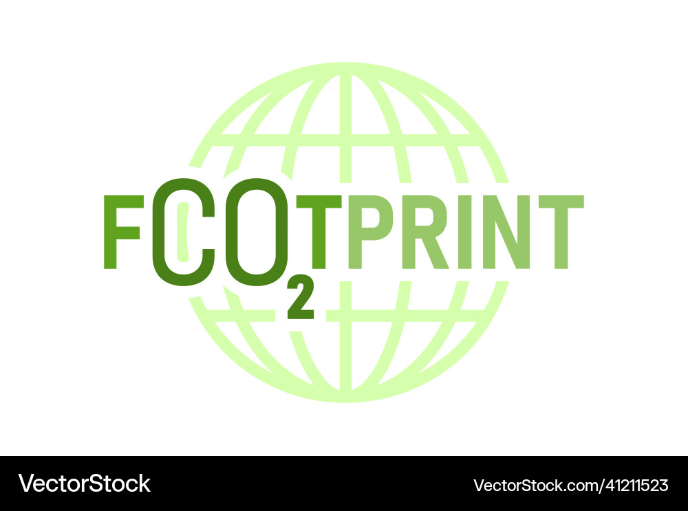 Carbon footprint ecology global warming concept Vector Image