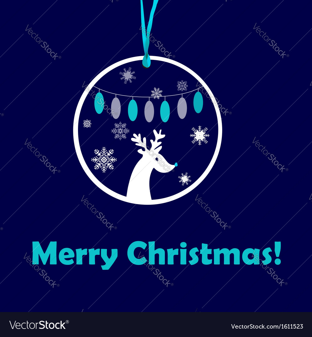 Christmas deer Royalty Free Vector Image - VectorStock