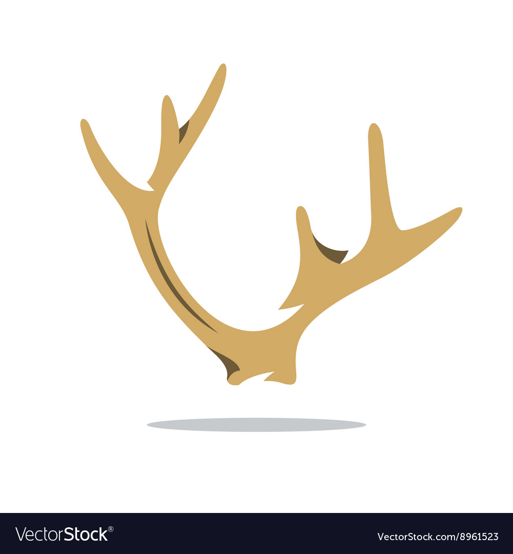 Deer Horns Cartoon Royalty Free Vector Image Vectorstock