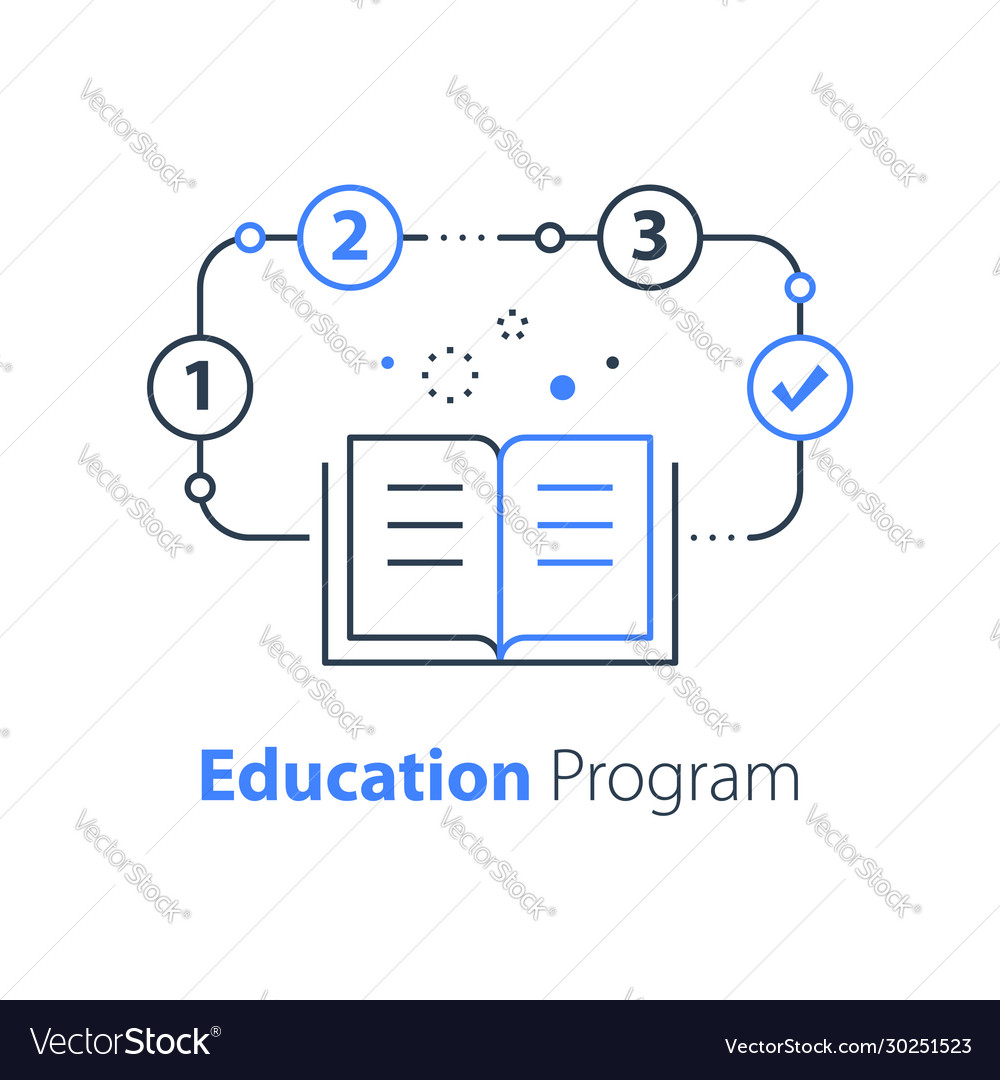 Education program open book simple learning plan Vector Image
