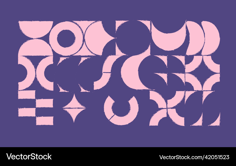 Horizontal poster with geometric textured shapes Vector Image