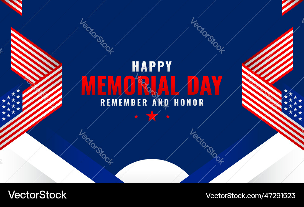 Memorial day event celebrate background Royalty Free Vector