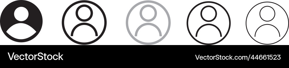 Profile user icon login account sign Royalty Free Vector