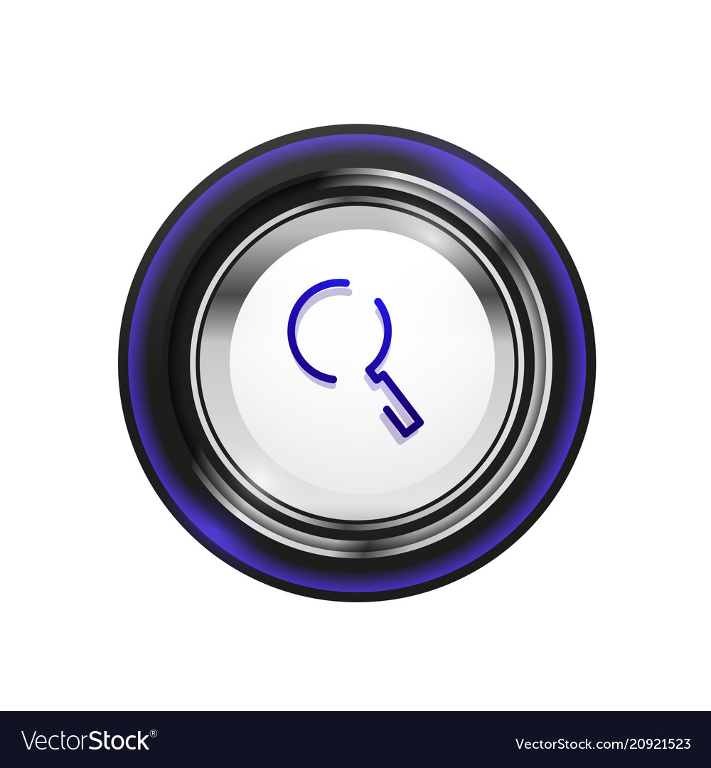 Search magnifier web button magnify icon modern Vector Image