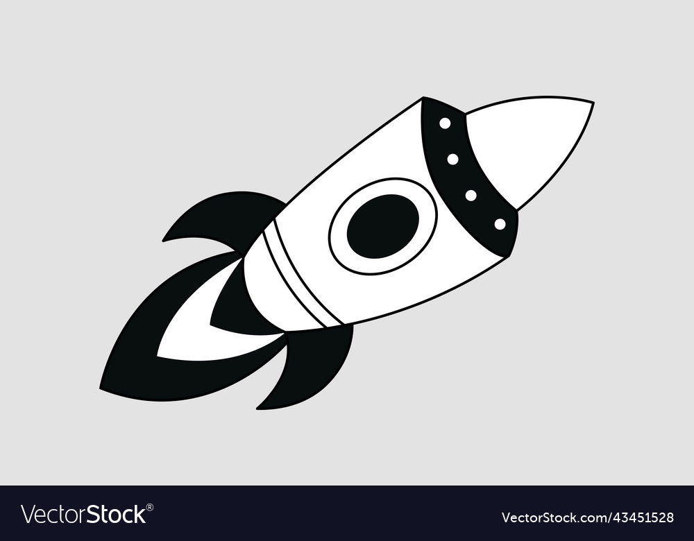 Abstract rocket scribble Royalty Free Vector Image